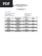 DepEd Sample Class Program and Teachers Schedule | PDF | Schools ...