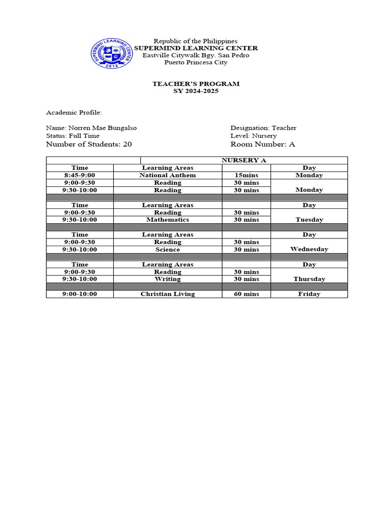 Teachers Program 2024 2025 | PDF | Science | Cognitive Science