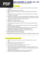 Foreman's Duties | PDF