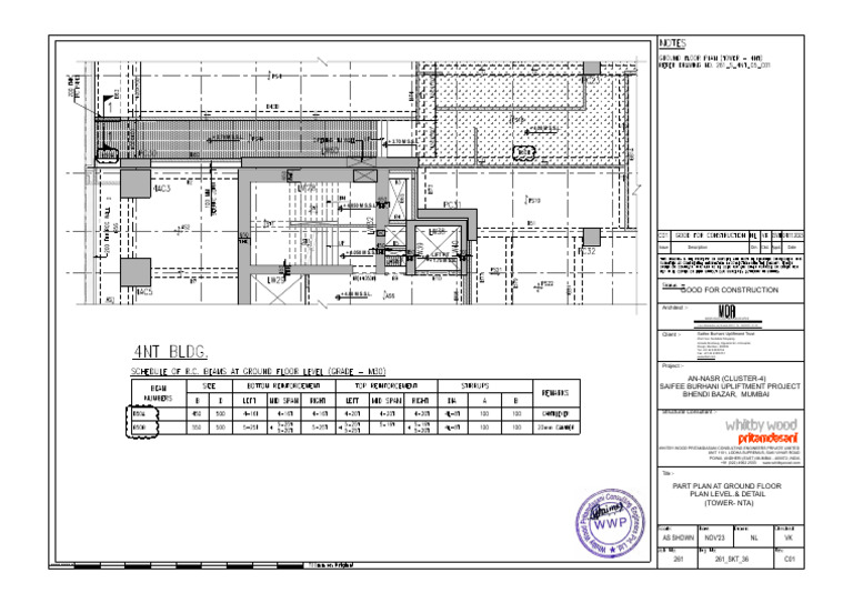 261 - Sbut - Cluster 4NT - SKT - 36 - C01 - Part Plan at Ground Floor ...