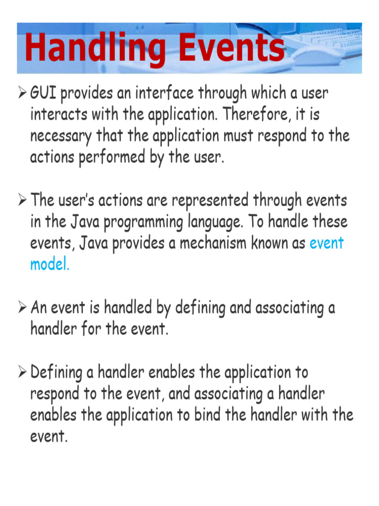 Event Handling In Java Pdf Class Computer Programming Method Computer Programming 0451