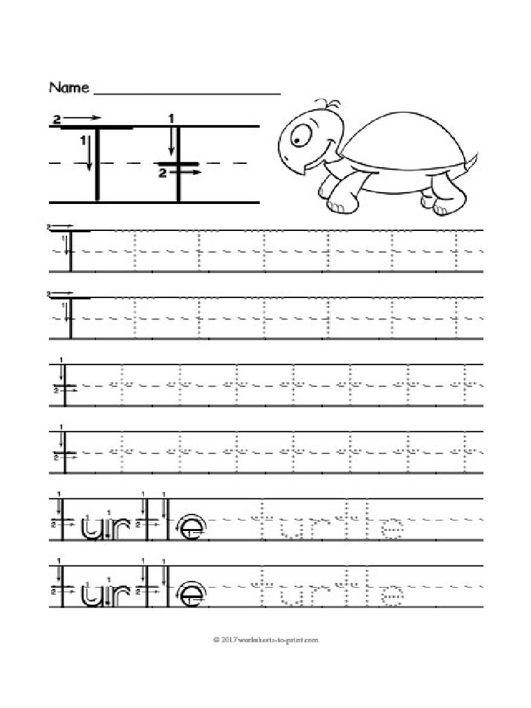 tracing-letter-t-worksheet | PDF