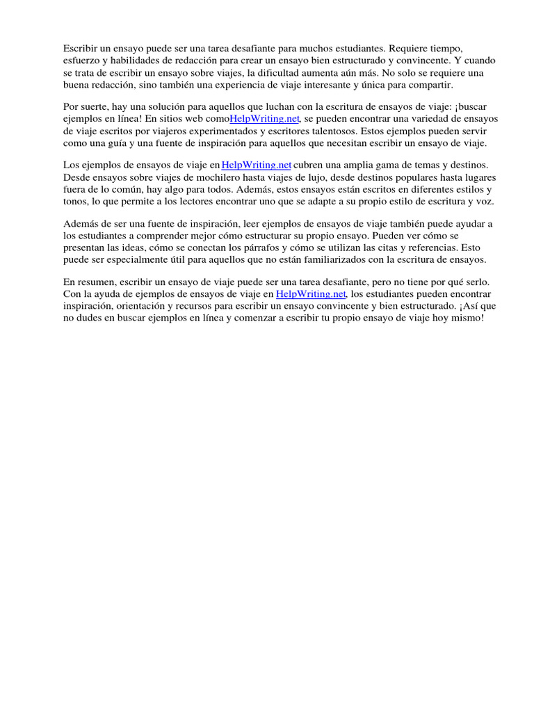 Ejemplos de Ensayos de Viaje | PDF | Ensayos | Economias