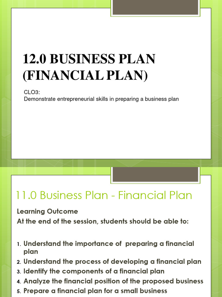 Financial Plan Development Guide | PDF | Balance Sheet | Expense