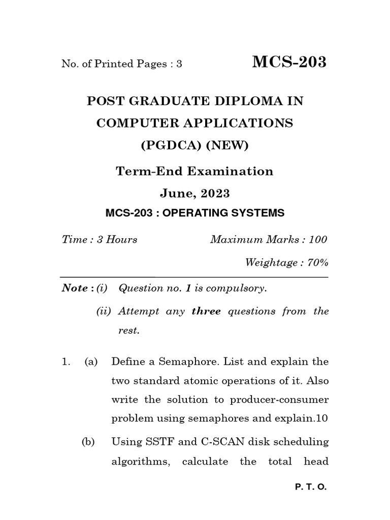 MCS 203 | PDF | Operating System | Computer Hardware
