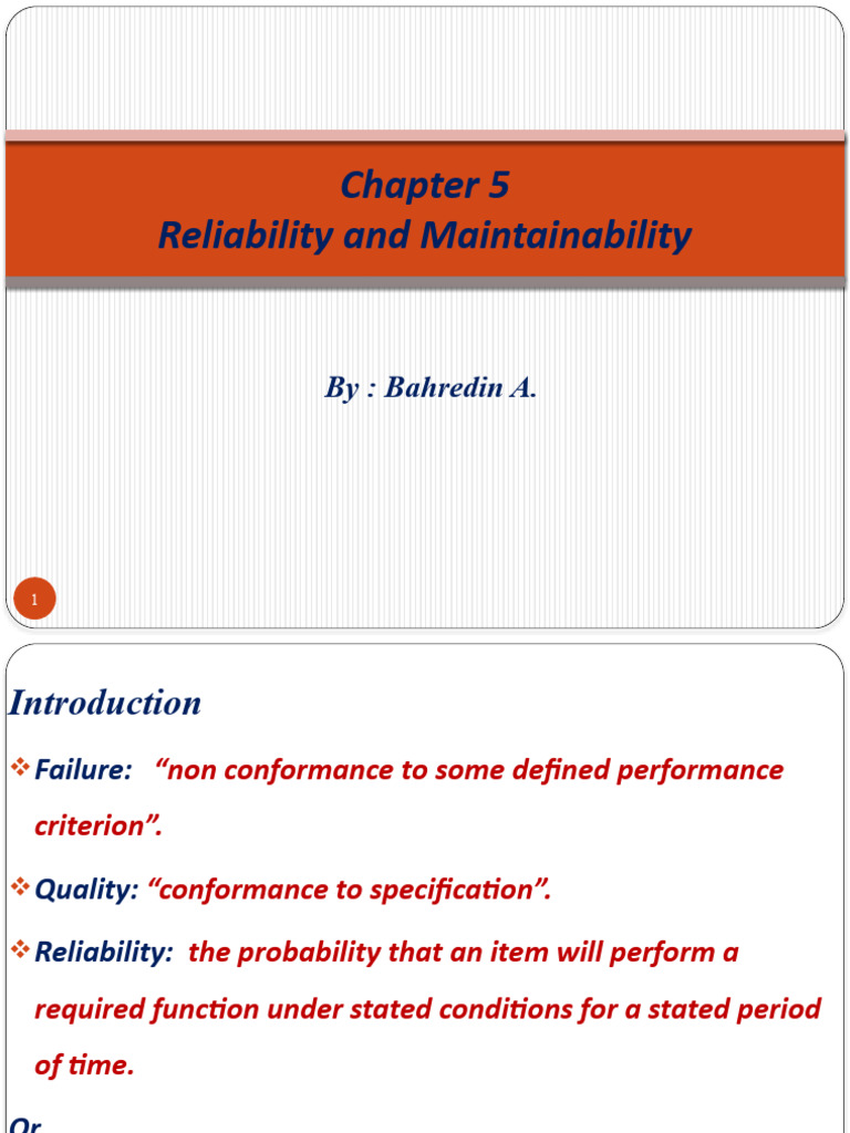 Reliability and Maintainability Overview | PDF | Reliability Engineering | Systems Engineering