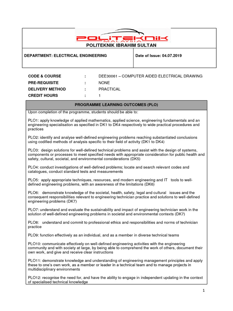 Course Outline AutoCAD | PDF | Engineering