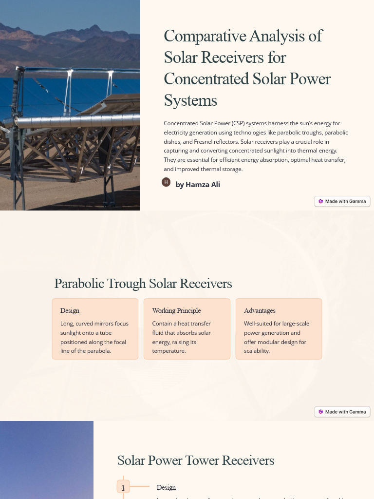 Comparative Analysis of Solar Receivers for Concentrated Solar Power ...