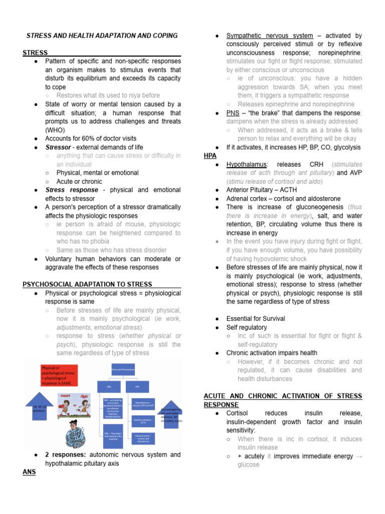 Stress Pdf Stress Biology Pain
