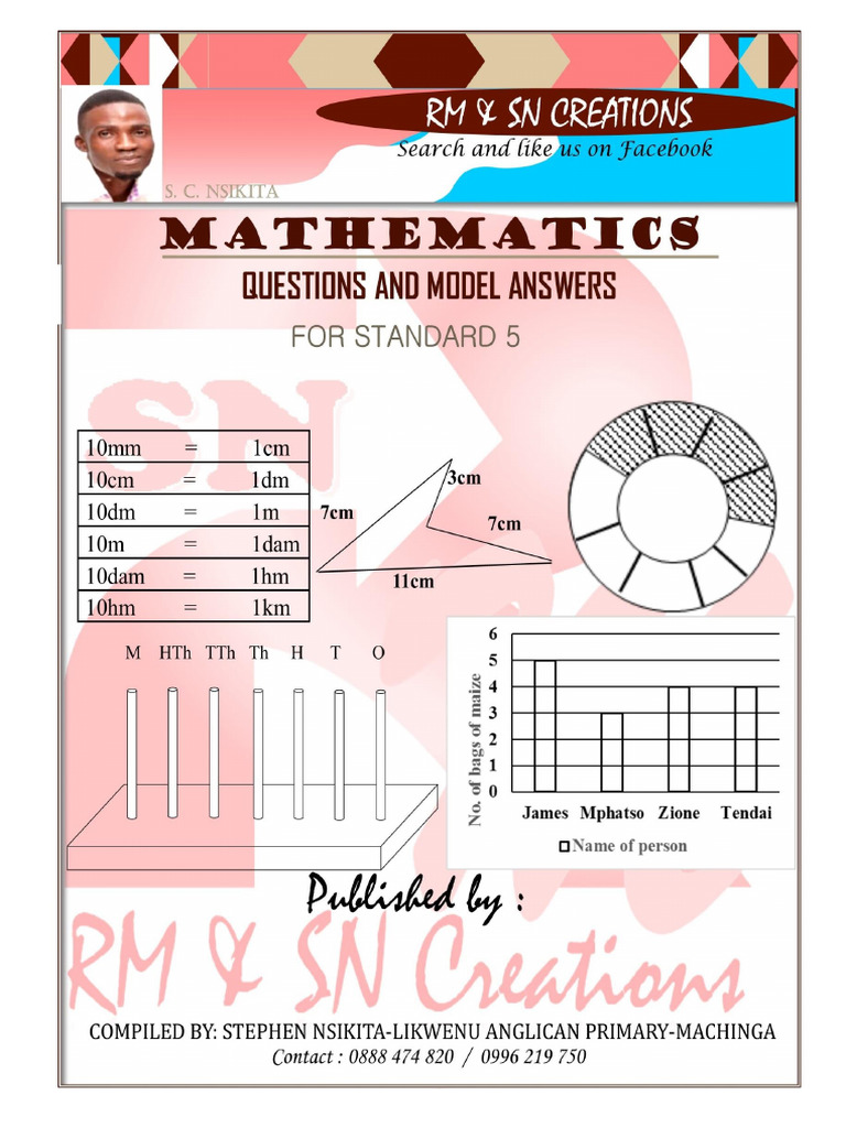 MATHEMATICS STD 5 Question and Model Answer | PDF | Elementary Mathematics | Arithmetic