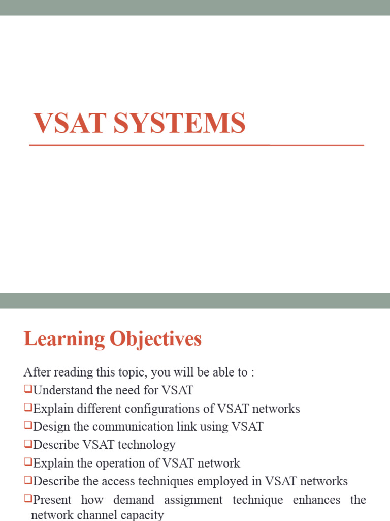 Vsat Systems | PDF | Very Small Aperture Terminal | Computer Network