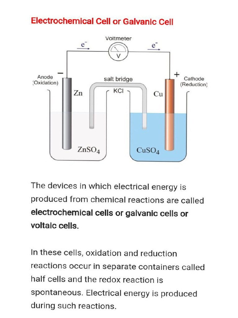 Electrochemical cell | PDF