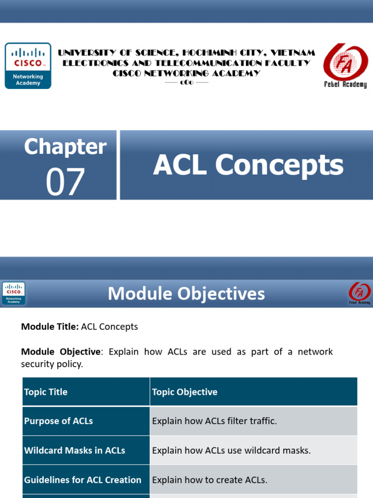 Chapter 7 Acl Concepts Pdf Router Computing Internet Protocol Suite 