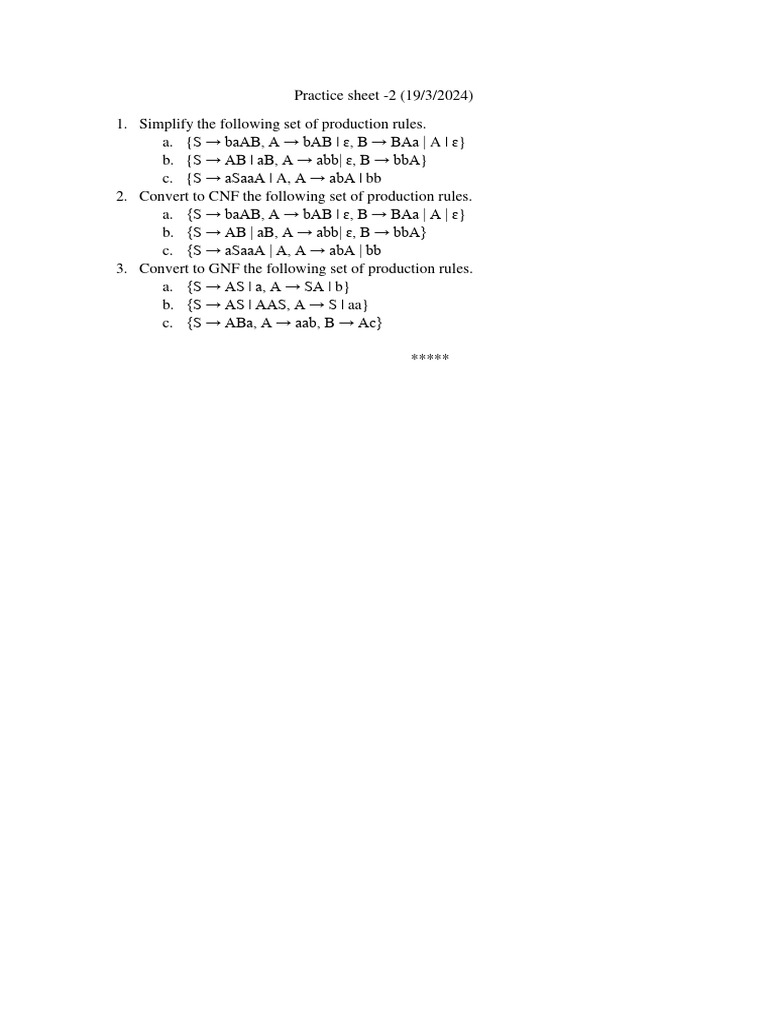 Practice Sheet 2 | PDF | Technology & Engineering