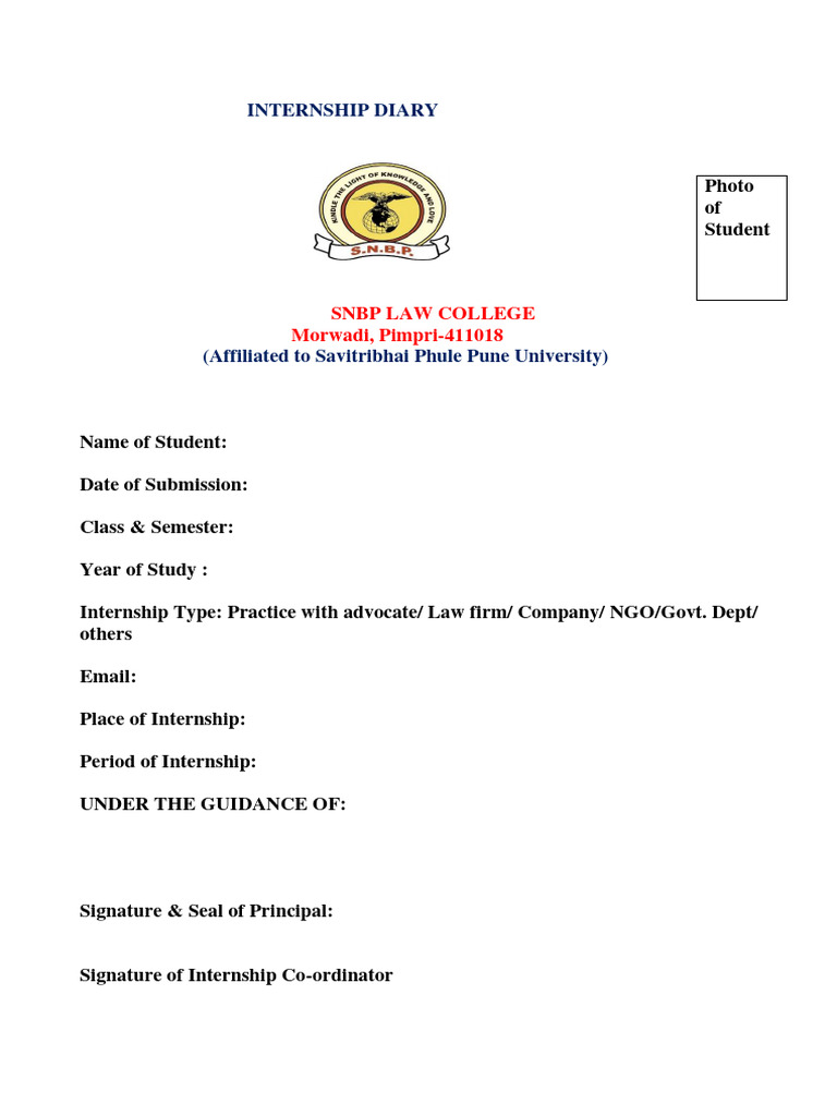 Internship Diary Format 1 | PDF | Lawyer | Government