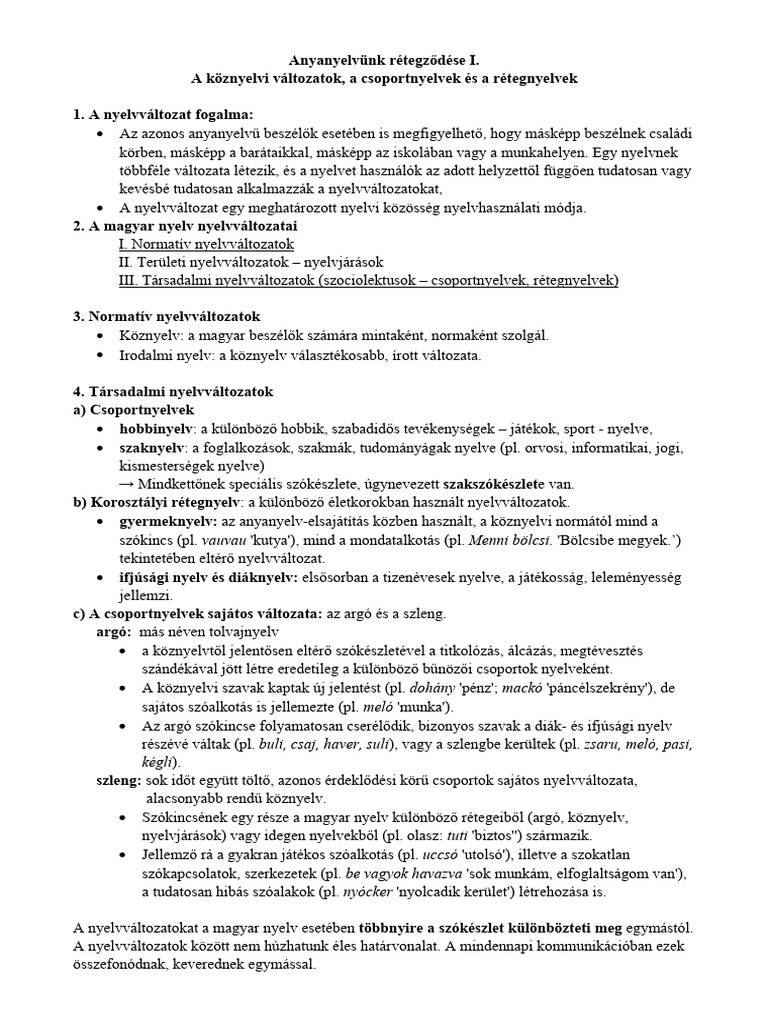 Nyelvtan | PDF