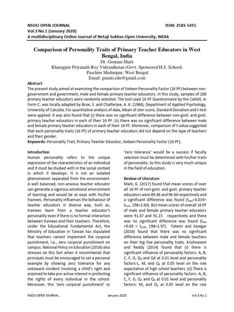 Gautam_final | PDF | Psychology | Behavioural Sciences