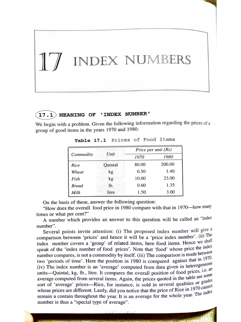 Index Numbers 1 | PDF