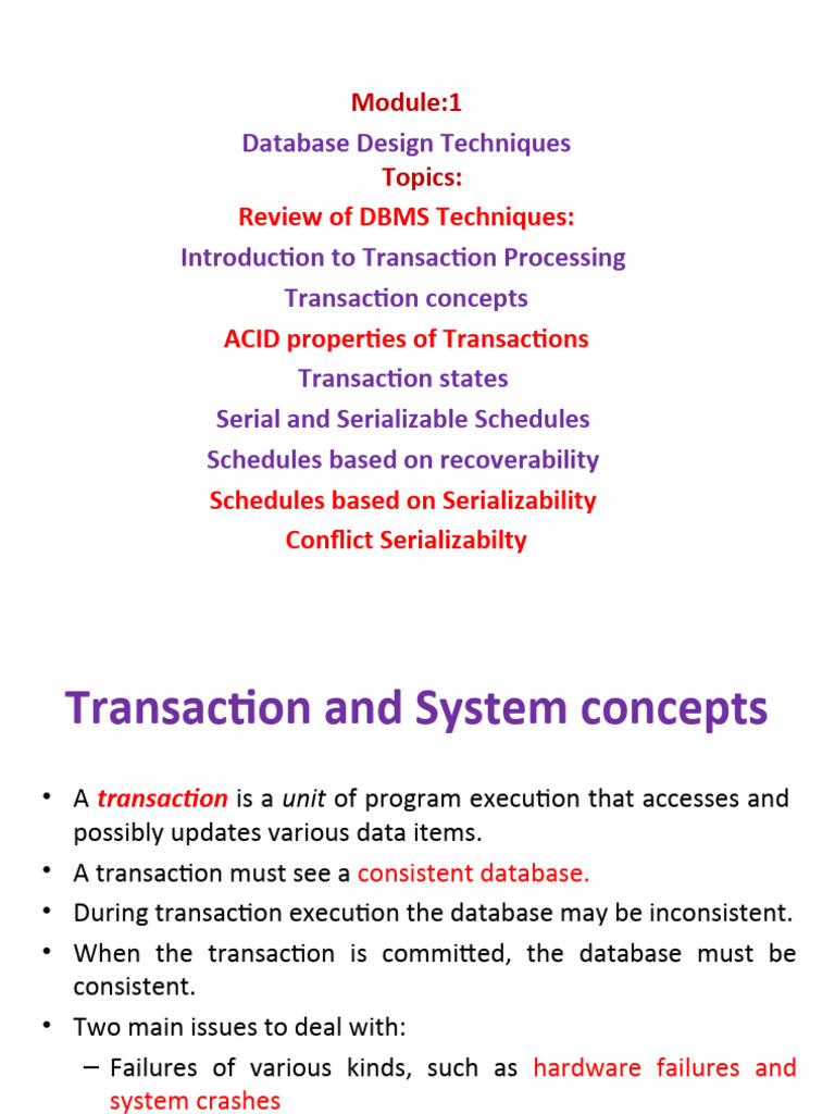 6 Review Of Dbms Techniques Serializability 10 01 2024 Pdf Database Transaction