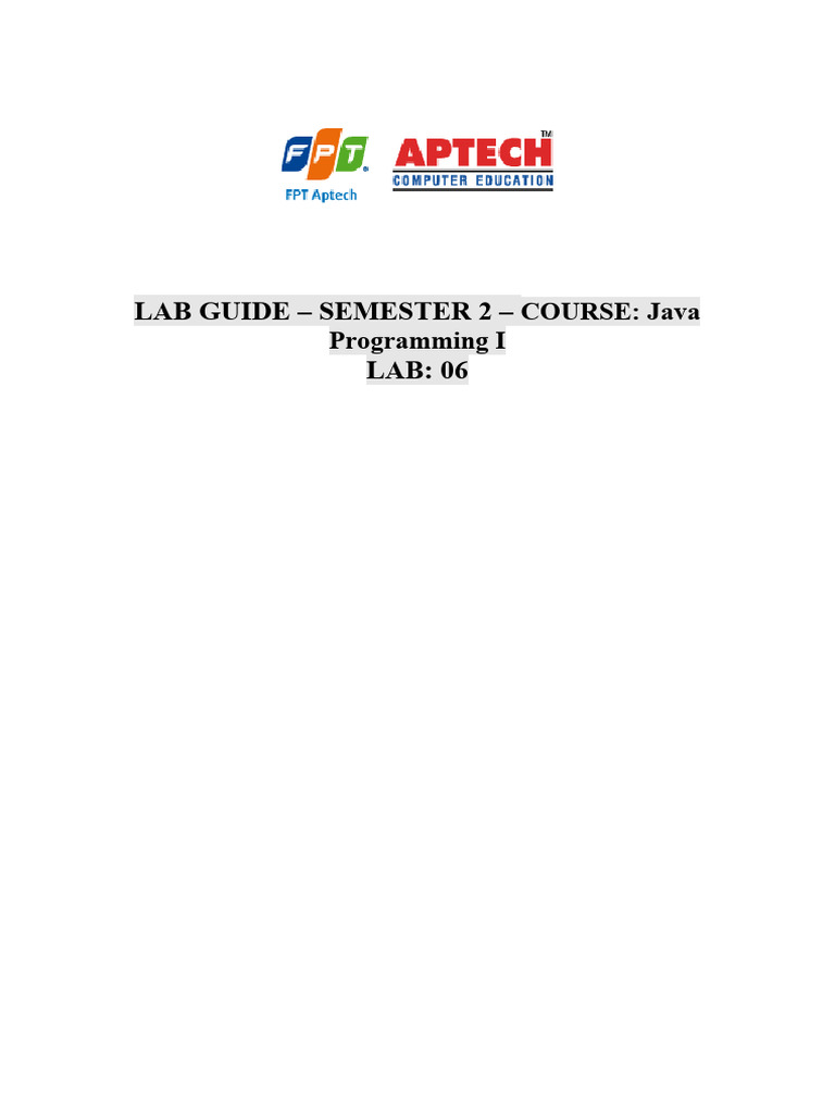 Lab 6 | PDF | Constructor (Object Oriented Programming) | Programming