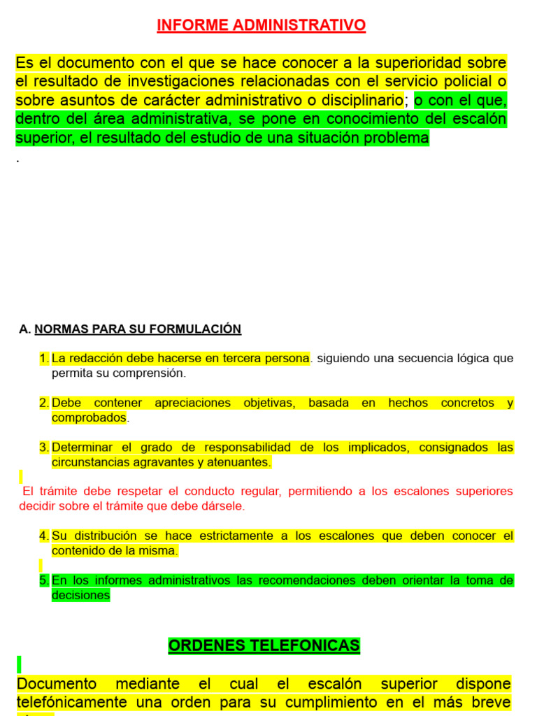 INFORME ADMINISTRATIVO | PDF