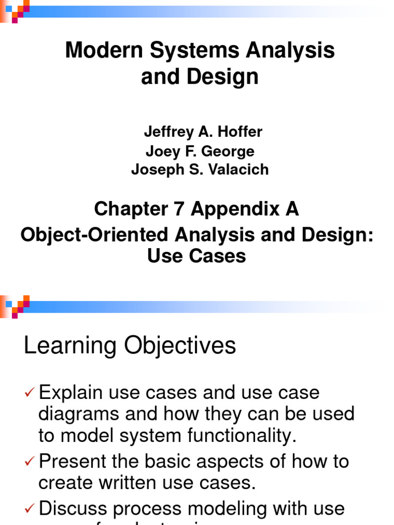 Chapter 7 Appendix A&B (Lect4) | PDF | Use Case | System
