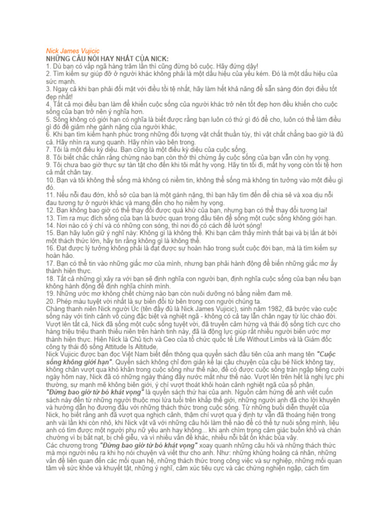 Nick James Vujicic Pdf