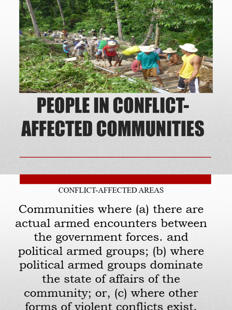 PEOPLE IN CONFLICT-AFFECTED COMMUNITIES | PDF | Behavior | Mediation