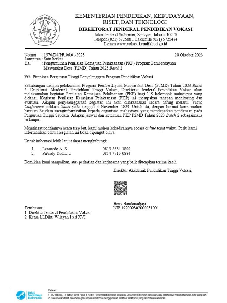 PKP P2MD 2023 Batch 2: Panduan dan Jadwal | PDF
