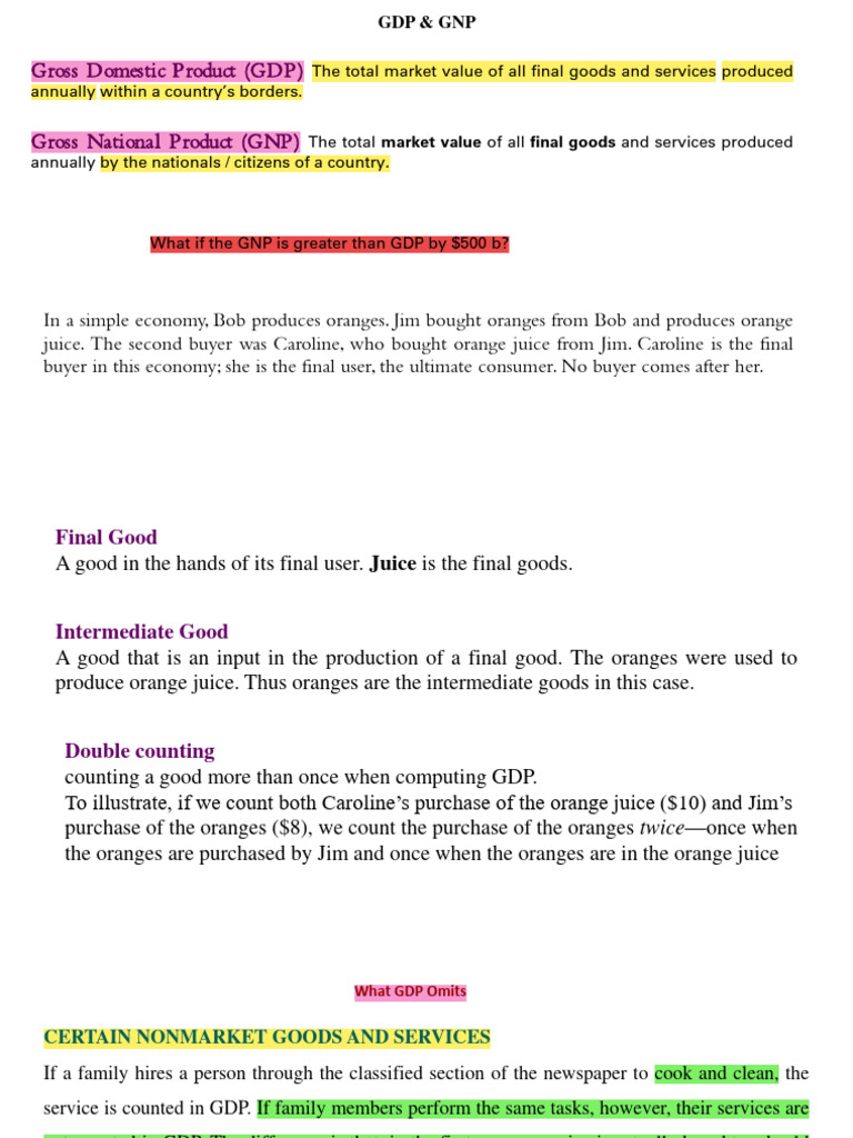 GDP GNP | PDF | Gross Domestic Product | Business Cycle