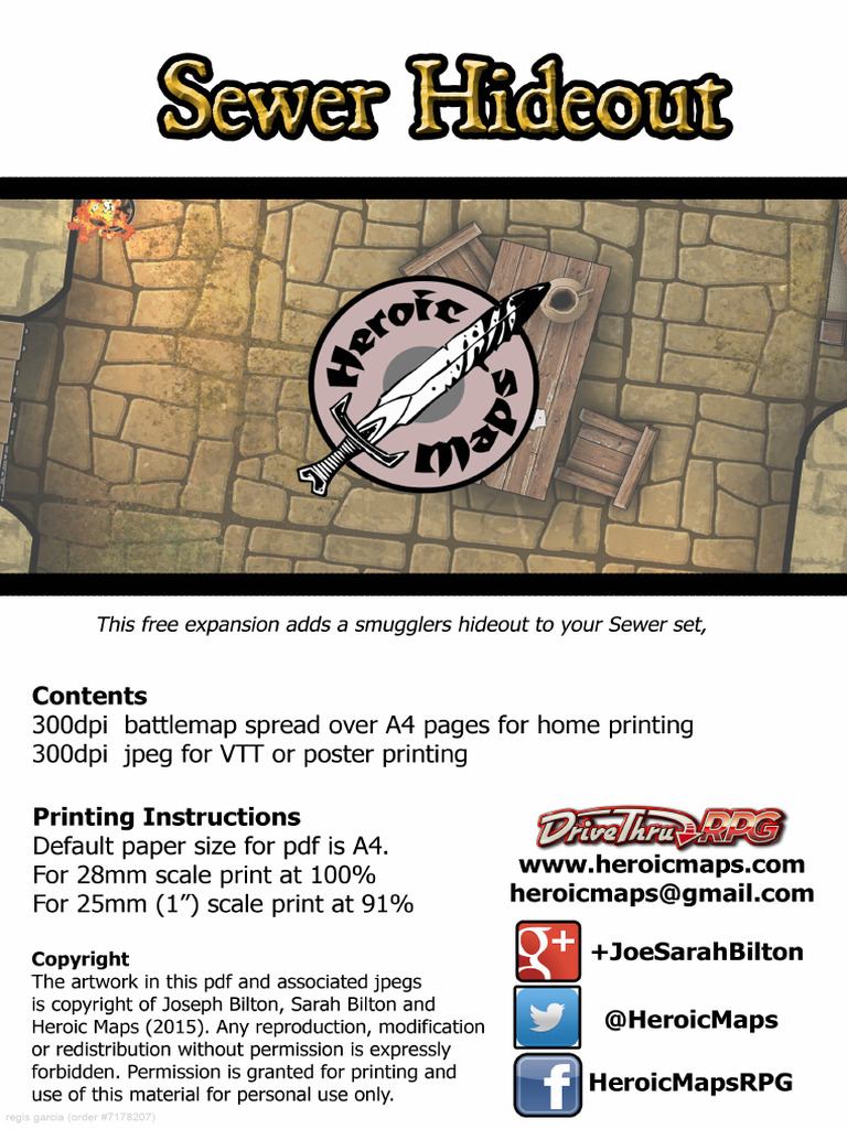Heroic Maps Sewer Hideout | PDF