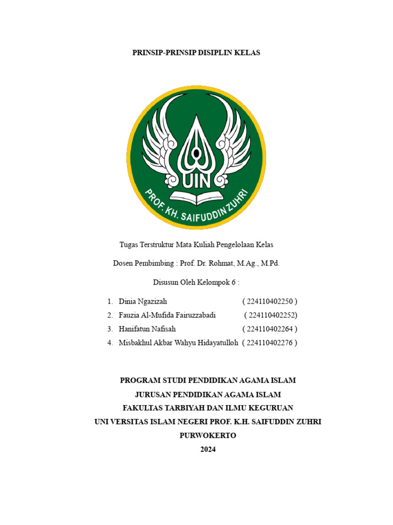 Prinsip Prinsip Displin Kelas | PDF