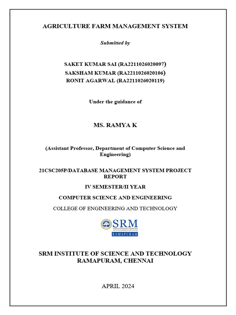 DBMS_REPORT | PDF | Internet Of Things | Agriculture