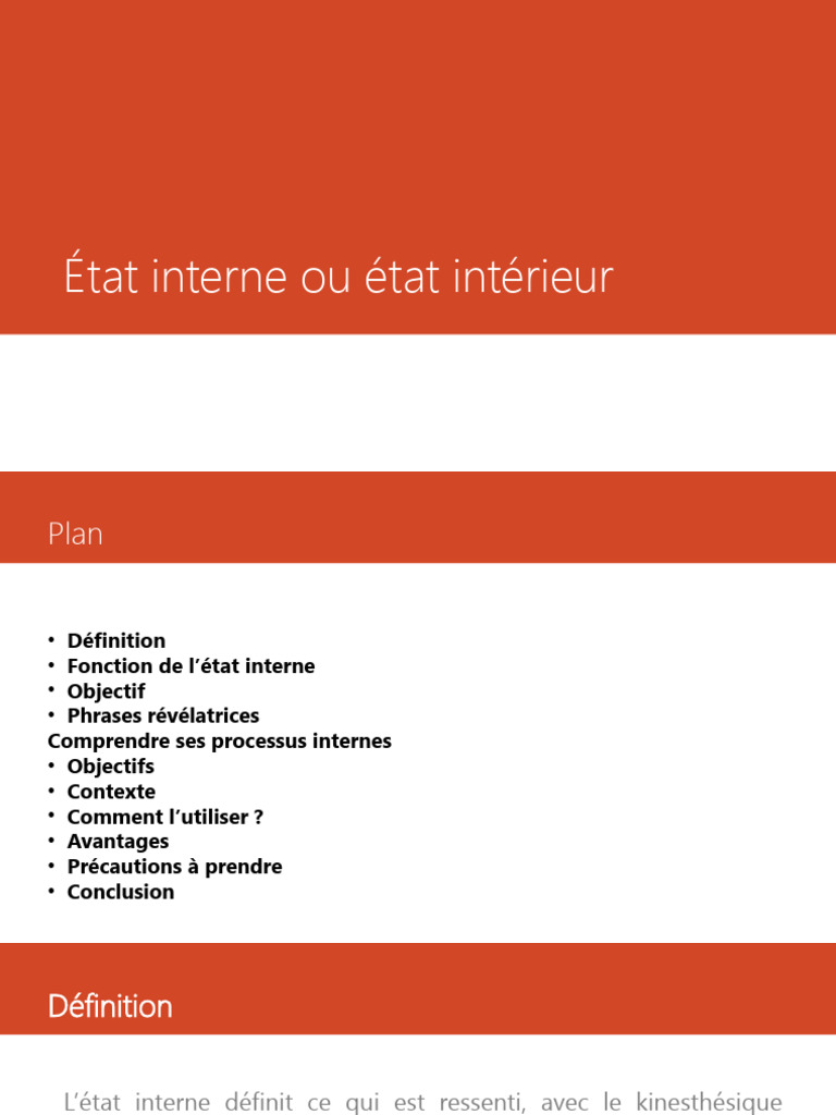 Comprendre l'état interne humain | PDF | Émotions | la perception