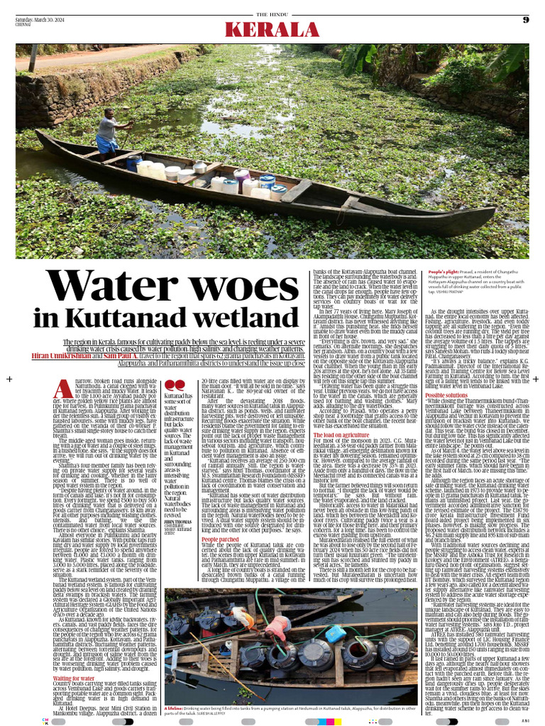 Water Woes of Kuttanad Wetland | Download Free PDF | Water | Rain