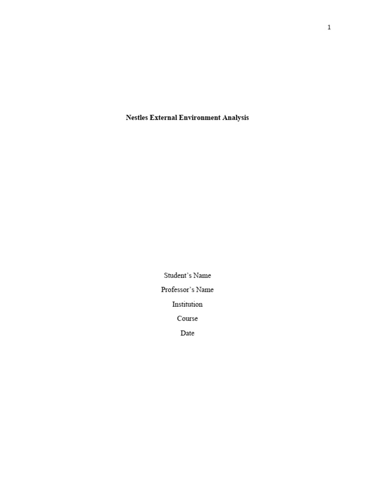 Nestlé's Environmental Impact Analysis | PDF | Nestlé | Artificial ...