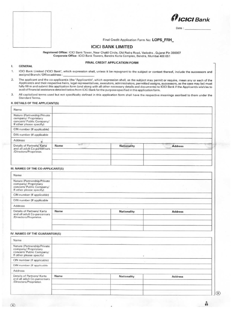 New Final Application Form - LOPS | PDF
