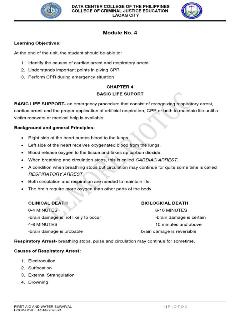 BASIC-LIFE-SUPPORT-MODULE-converted | PDF | Cardiopulmonary ...