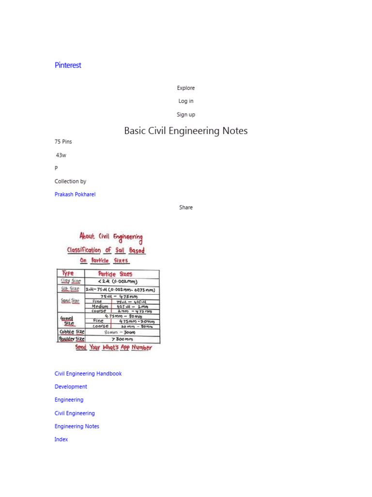 Civil Engineering Notes | PDF | Concrete | Engineering