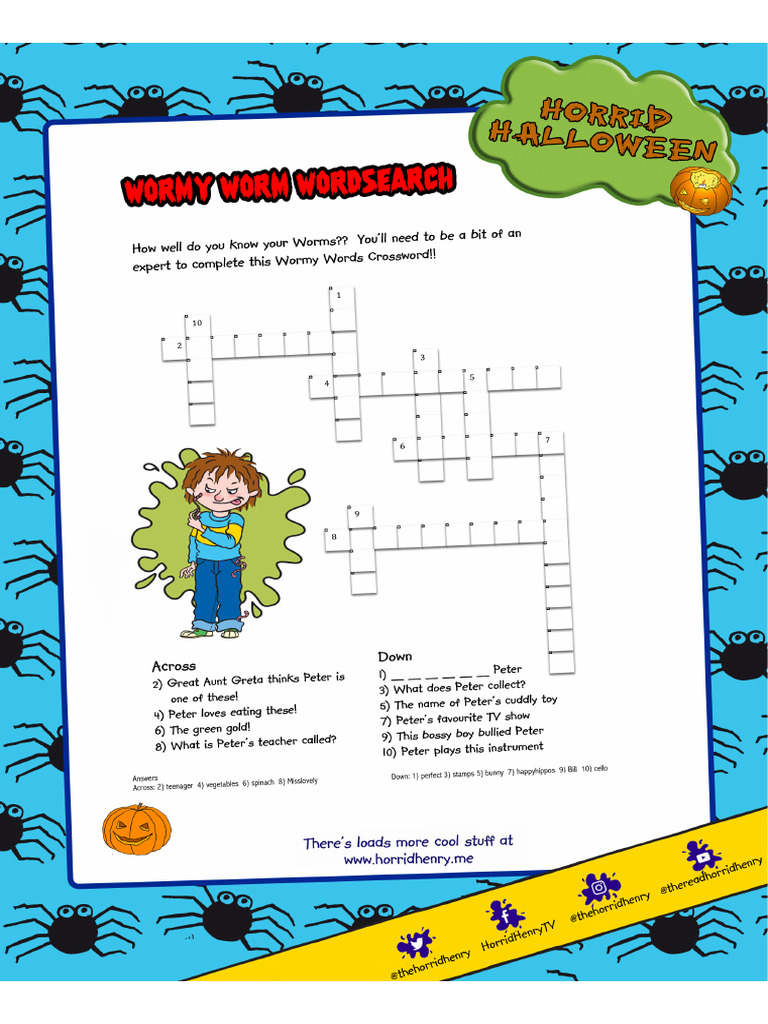 Horrid Henry Wordsearch Game | PDF