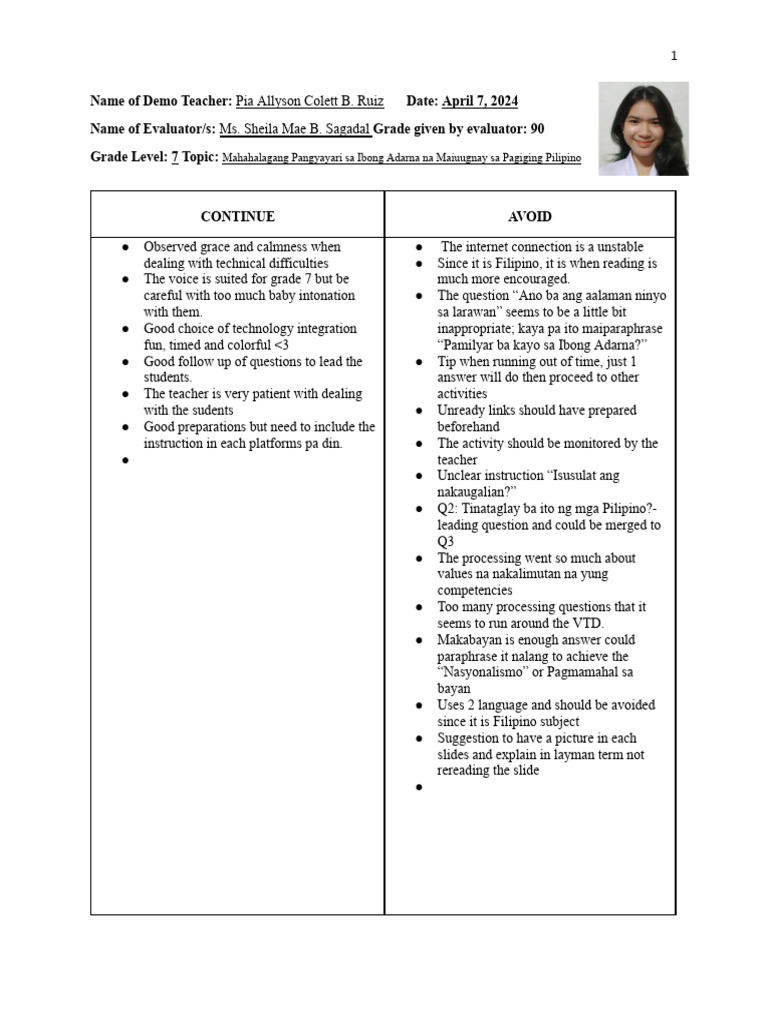 Sagadal Continue-Avoid Form-Template-1 | PDF