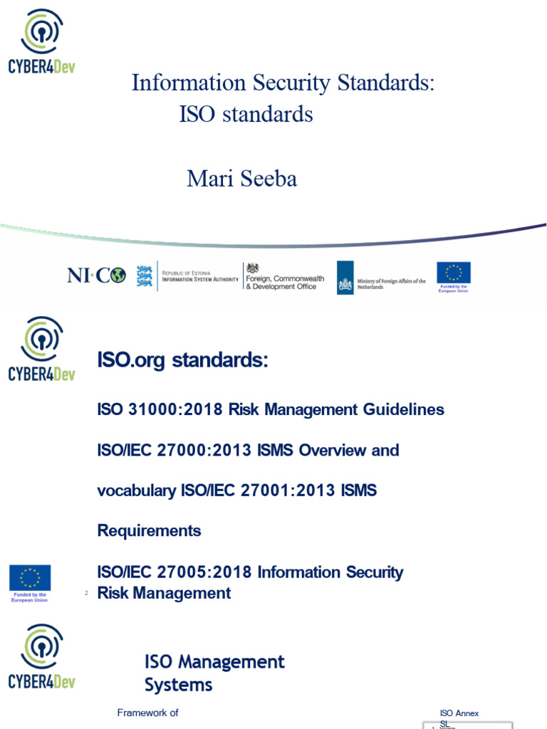 ISO Standards Mari Seeba | PDF | Information Security | Risk Management