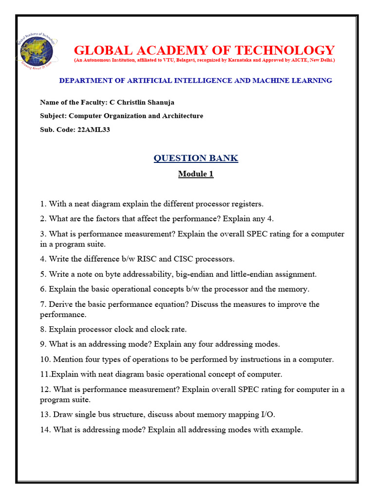 Coa QB | PDF | Computer Memory | Cpu Cache