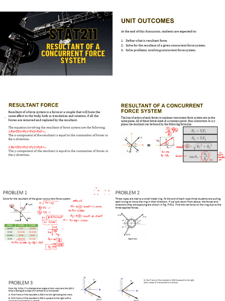 Resultant Force in Concurrent Systems | PDF | Force | Angle