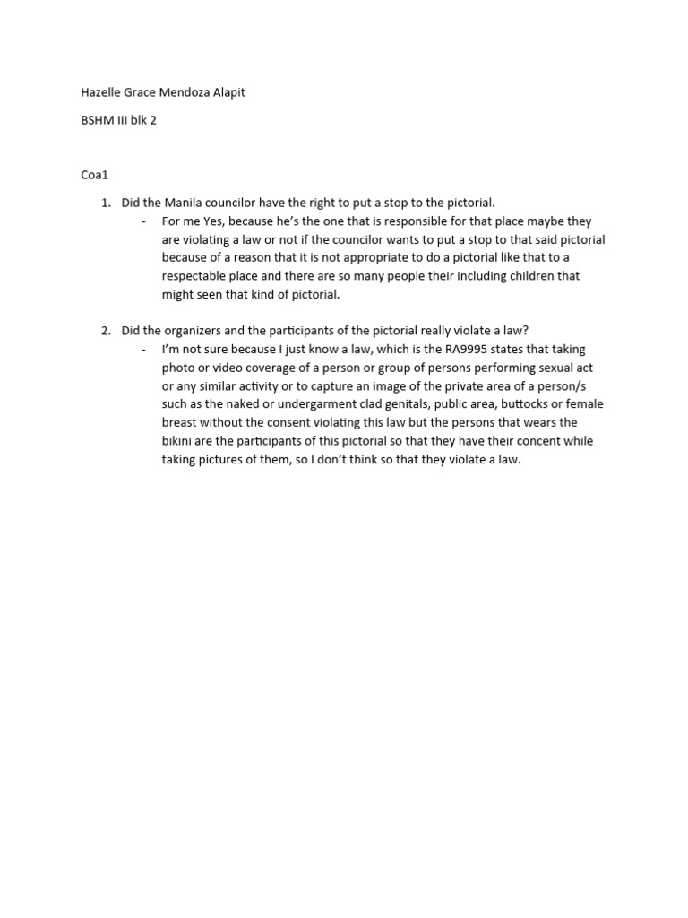 Coa 1 Legal | PDF | Social Science | Law