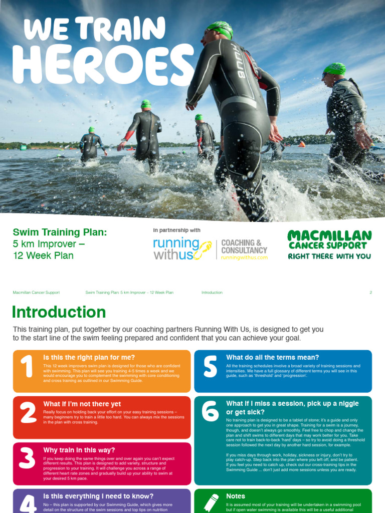 12-Week 5K Swim Training Plan | PDF | Swimming | Physical Exercise