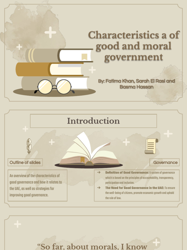 Charactaristics of A Good and Moral Government | PDF | Governance ...