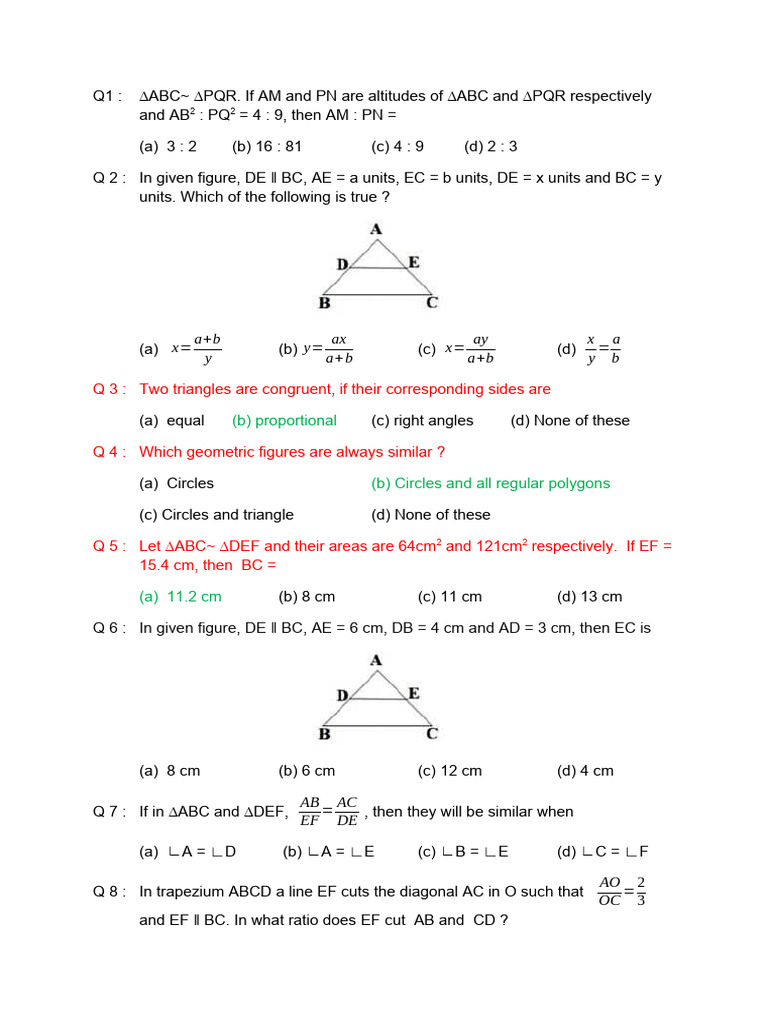 Anshu Triangle Test | Download Free PDF | Triangle | Circle