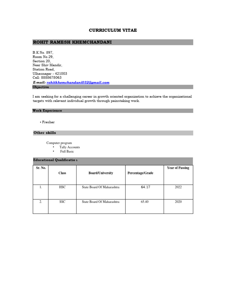 Rohit Resume | PDF