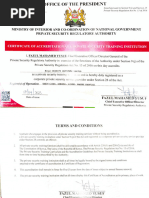 PSiRA Certificate | PDF